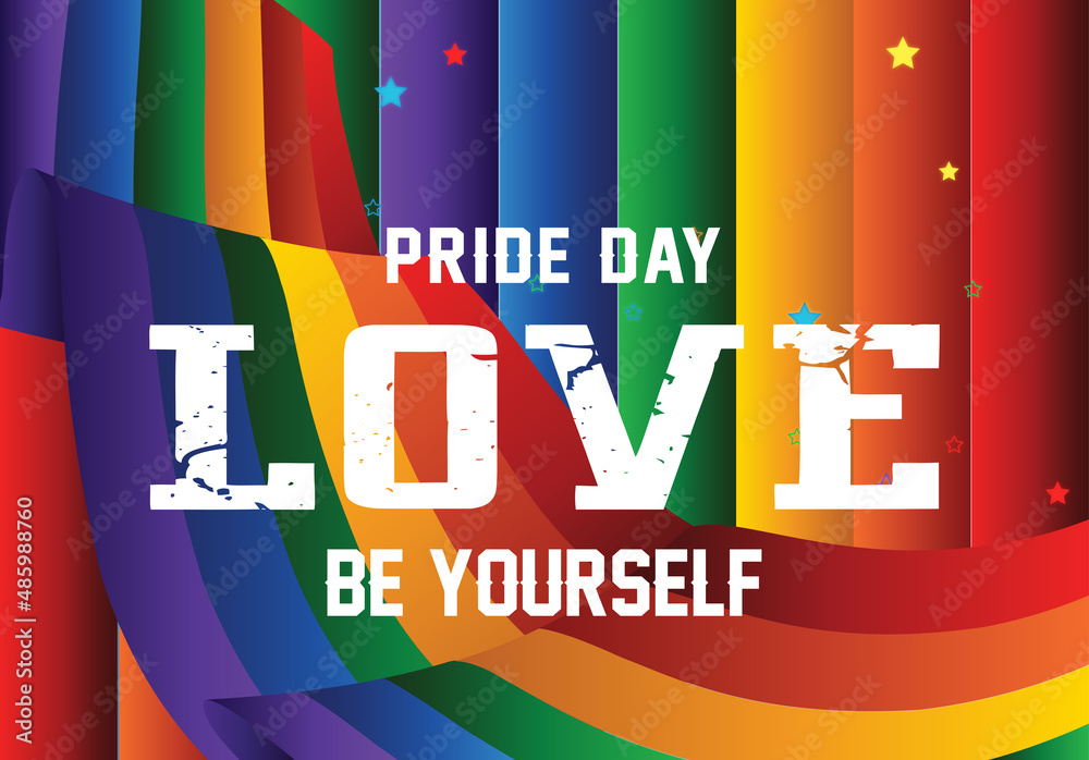 Gay pride background. LGBT day. Vector illustration with colorful ...