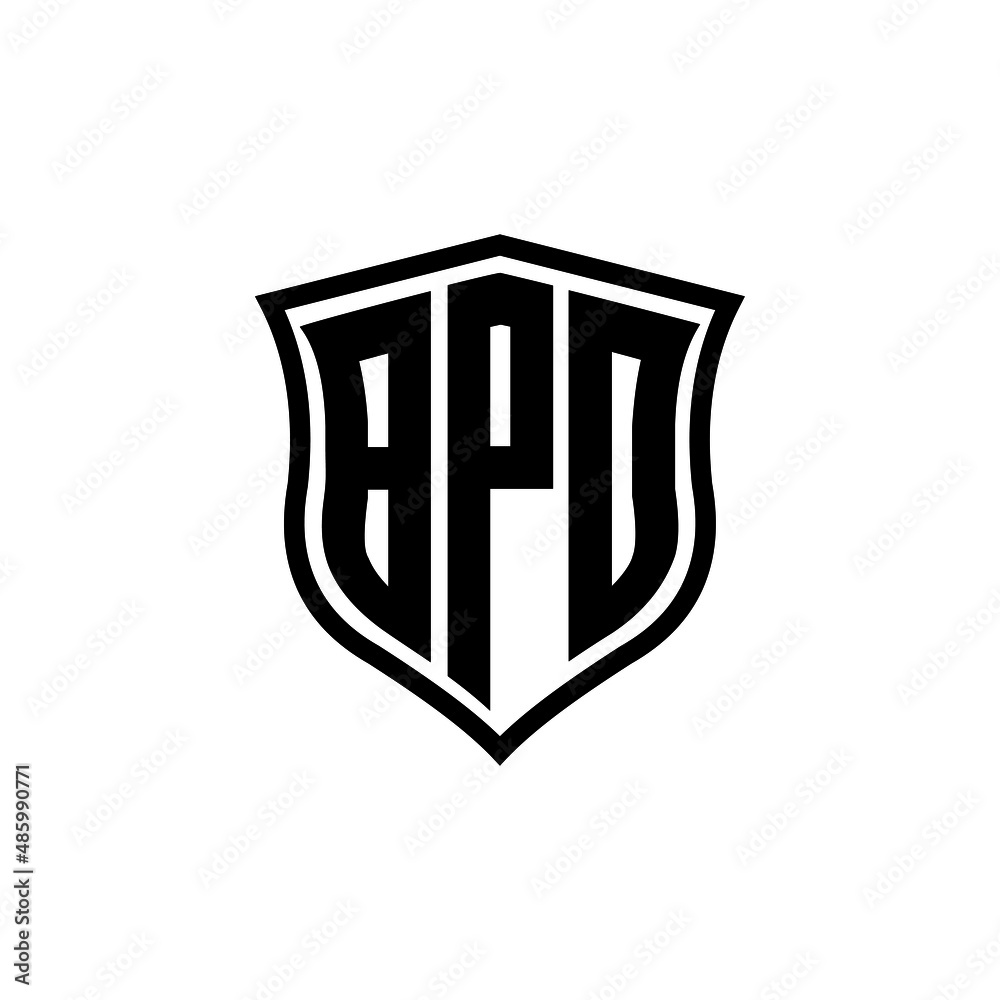 BPO letter logo design with white background in illustrator, vector ...