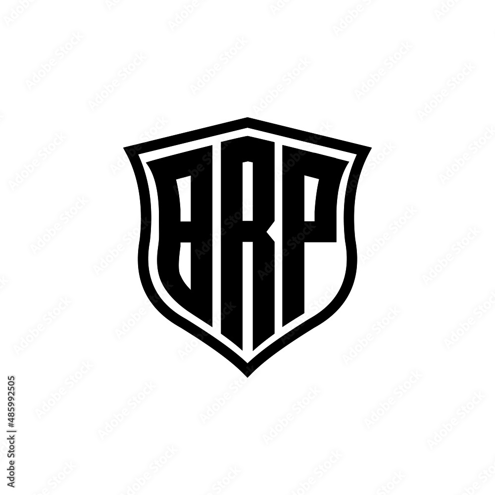 BRP letter logo design with white background in illustrator, vector ...