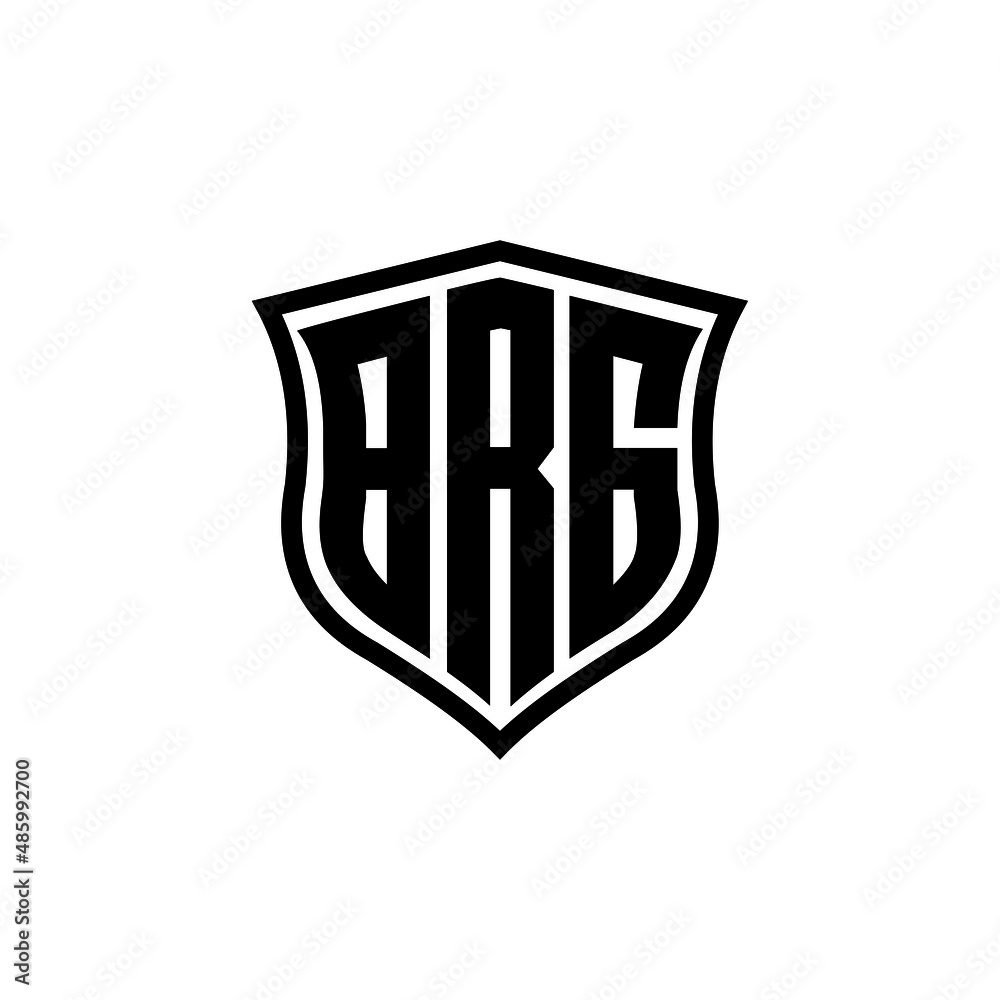 BRG letter logo design with white background in illustrator, vector ...