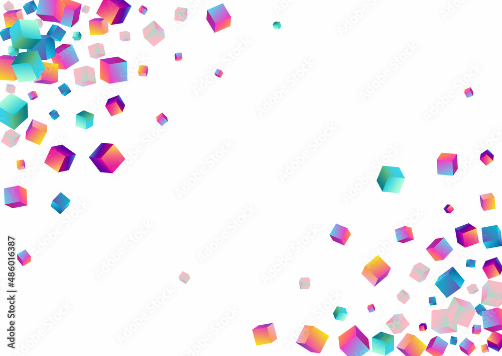 Gradient Block Vector White Background. Bright Stock Vector | Adobe Stock