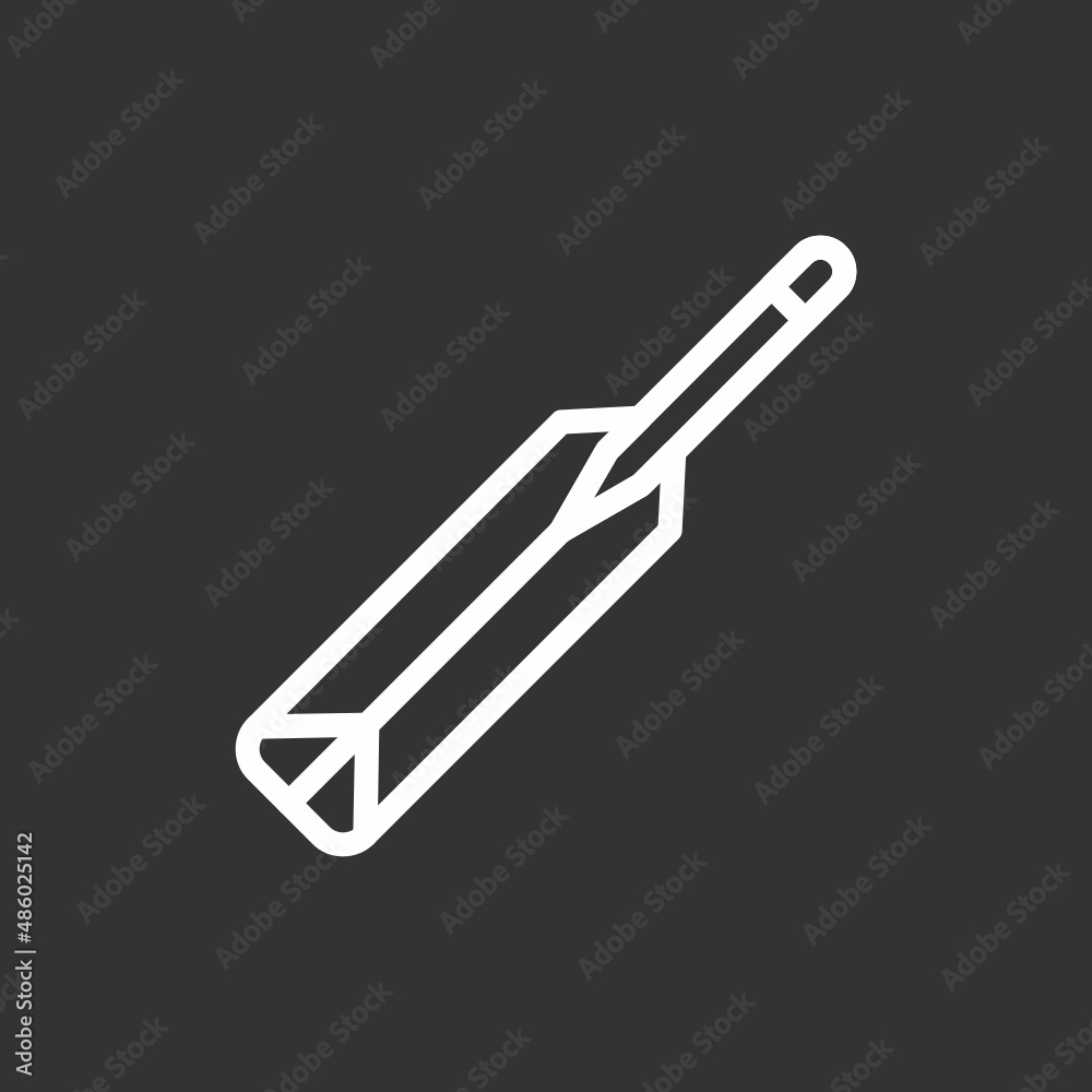 Cricket Bat Icon Stock Vector | Adobe Stock