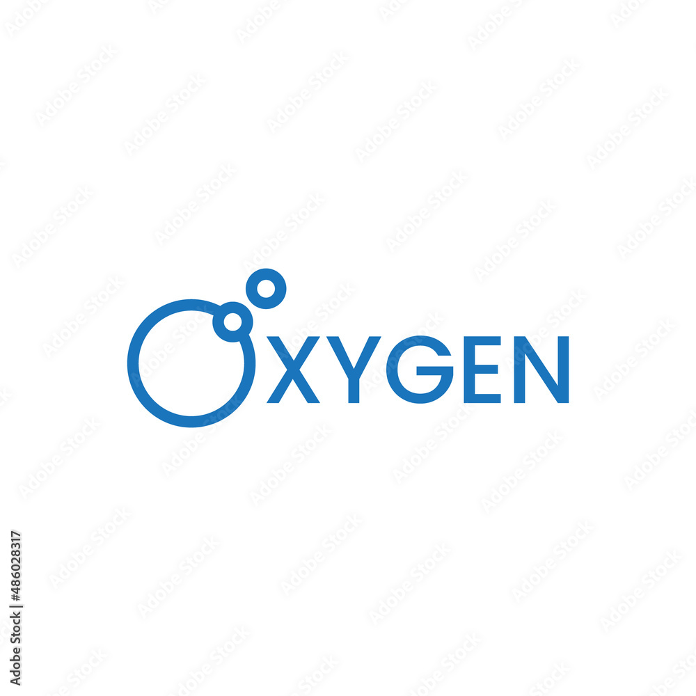 simple oxygen logo design Stock Vector | Adobe Stock