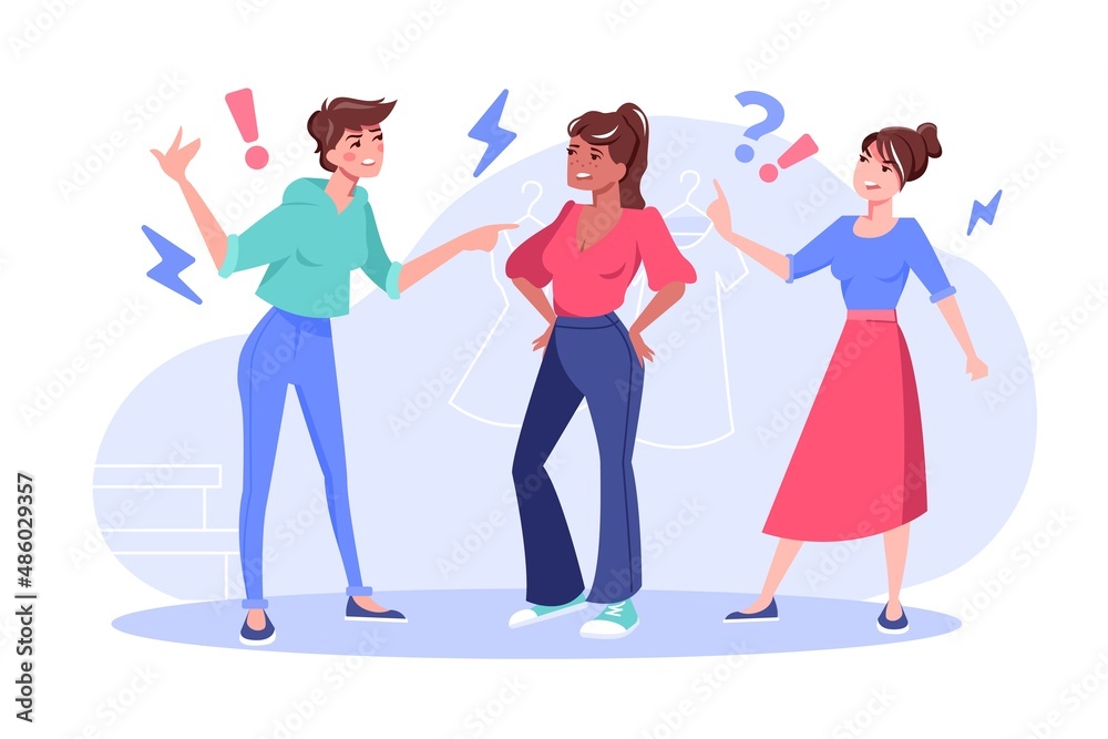 Three People Arguing