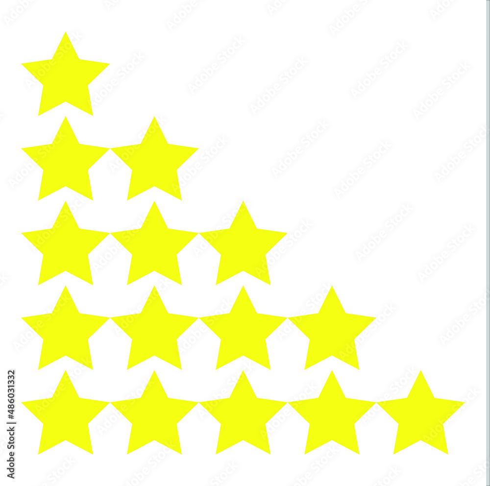 Five-star rating. Rate status level. Different ranks from one to five ...