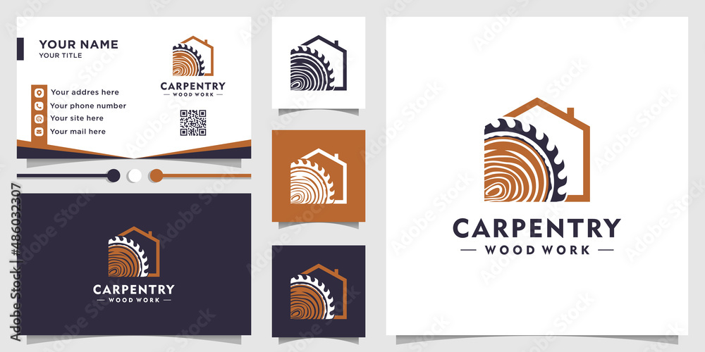 Carpenter logo design with unique concept Premium Vector Stock Vector ...