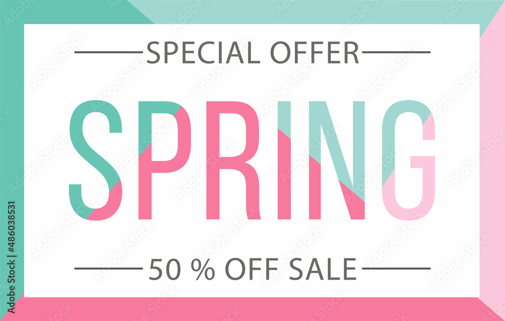 Spring sale banner. Can be used for templates, banners, wallpapers ...