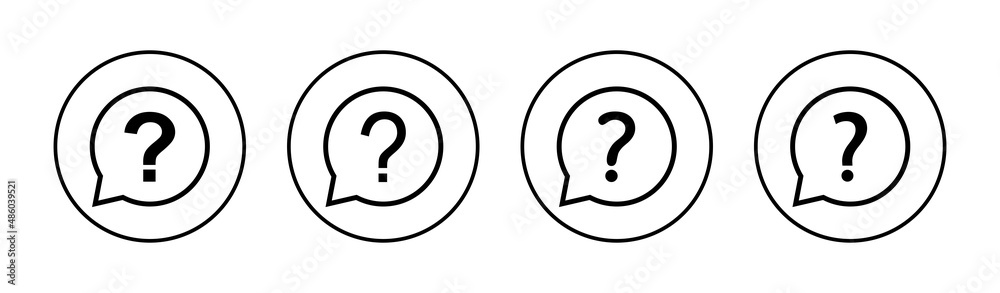Question icons set. question mark sign and symbol Stock Vector | Adobe ...