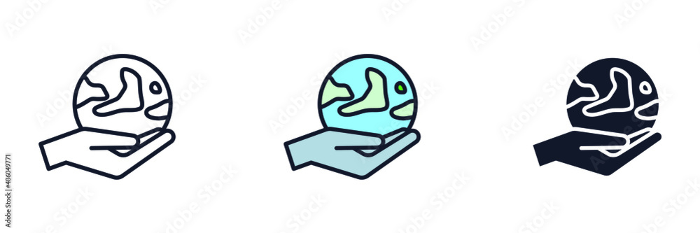 Save earth. Eco environment. Save the planet icon symbol template for ...