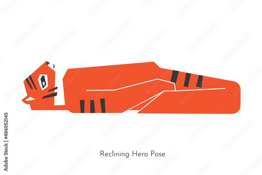 Vector concept with animal cartoon character learning yoga practice ...