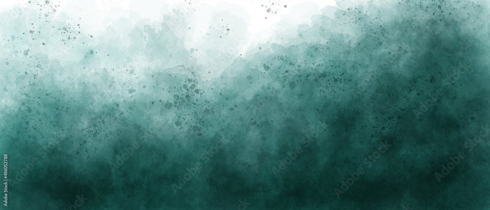 light sea green sky gradient watercolor background with clouds texture ...