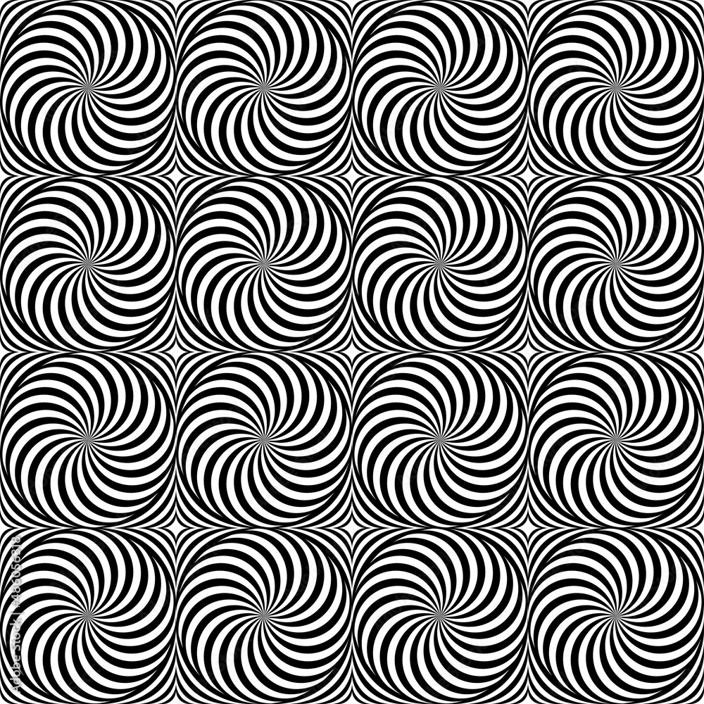 Seamless vector background with optical volume effect. The pattern is ...