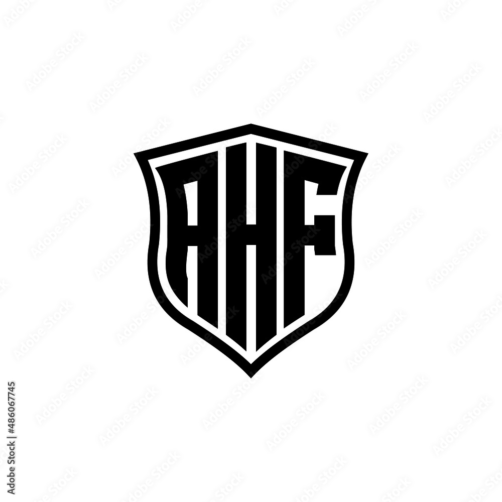 AHF letter logo design with white background in illustrator, vector ...