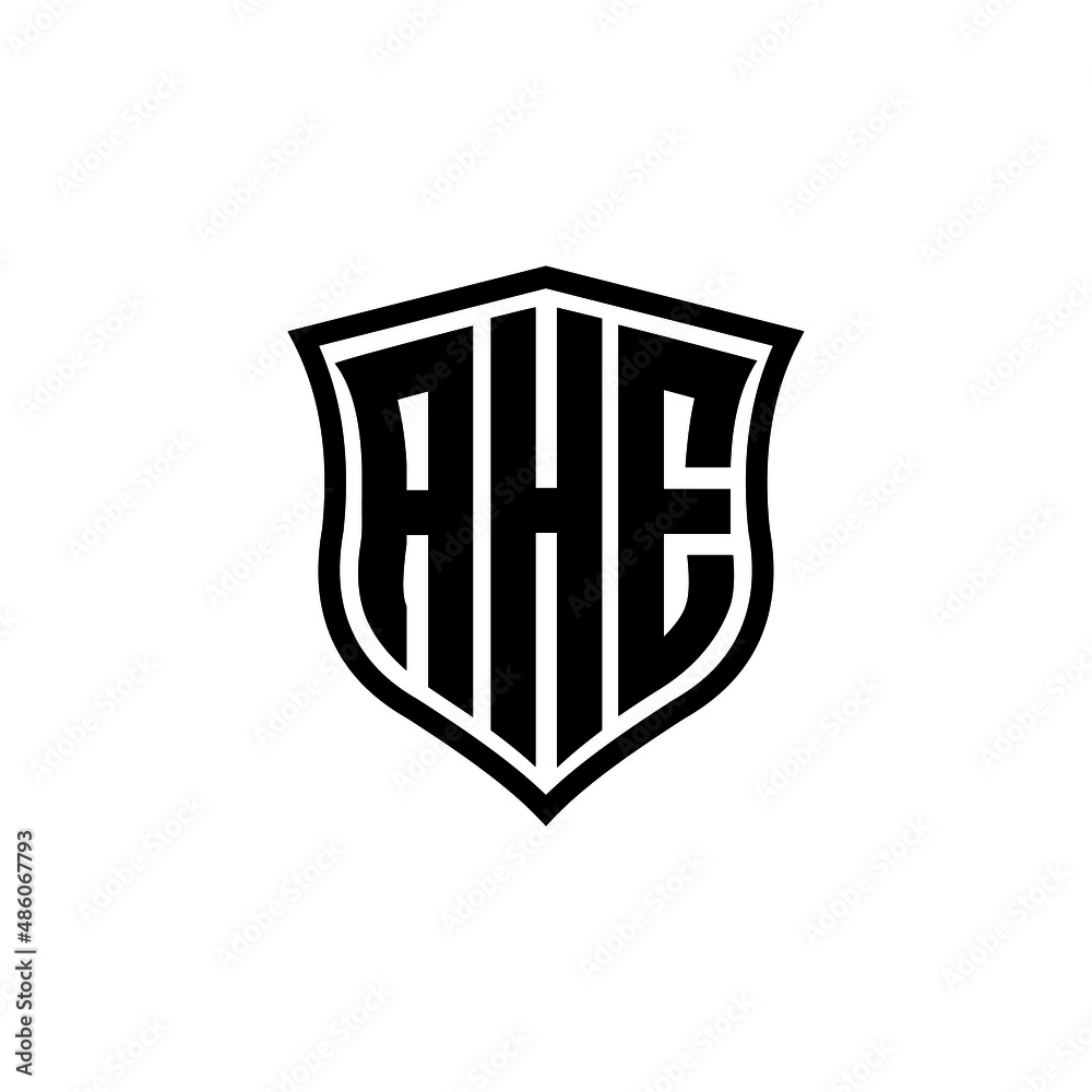 AHE letter logo design with white background in illustrator, vector ...