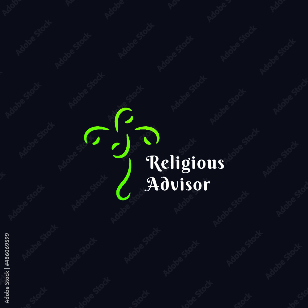 Religion advisor logo vector design template, Cristian advisor ...