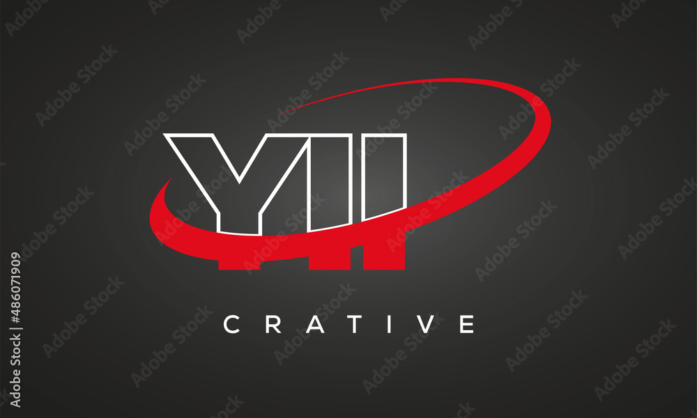 YII letters creative technology logo with 360 symbol vector art ...