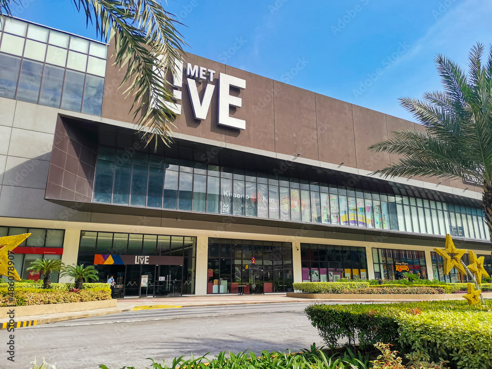 Pasay, Metro Manila, Philippines - Feb 2022: The MET Live, a shopping ...