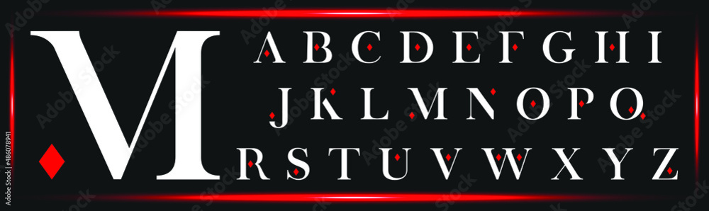 M Elegant Modern alphabet letters font. Classic Tech Lettering Minimal ...