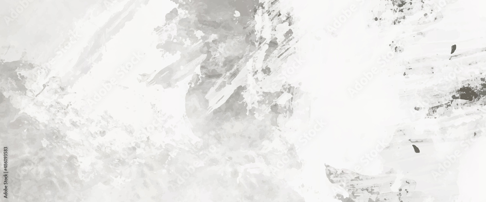 Silver ink and watercolor textures on white paper background. Paint ...