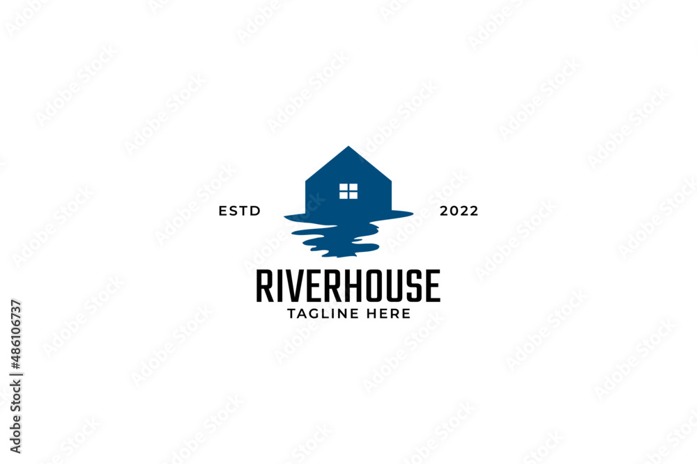 River House Logo Design Vector Inspiration Stock Vector | Adobe Stock