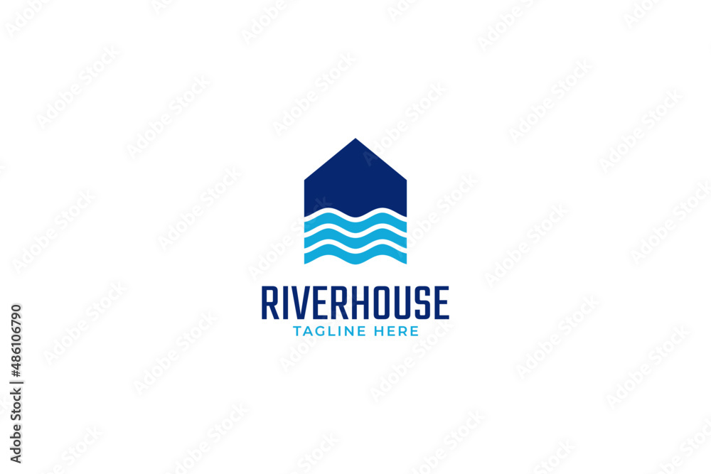 River House Logo Design Vector Inspiration Stock Vector | Adobe Stock