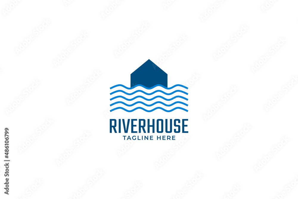 River House Logo Design Vector Inspiration Stock Vector | Adobe Stock
