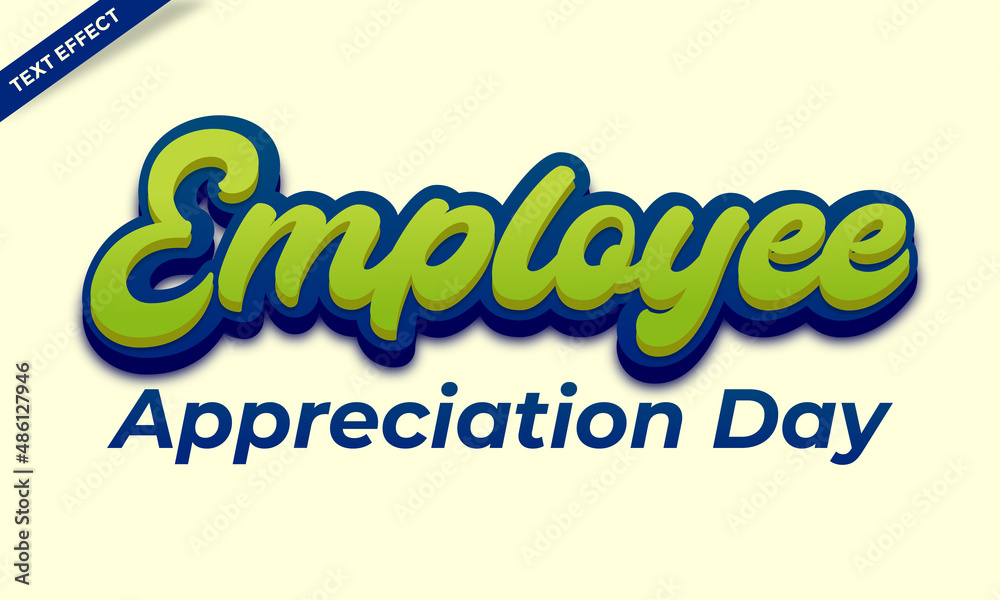 employee appreciation day text effect design Stock Vector | Adobe Stock