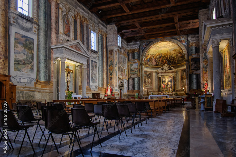 Basilica di San Vitale Paleochristian church in Rome Stock Photo ...