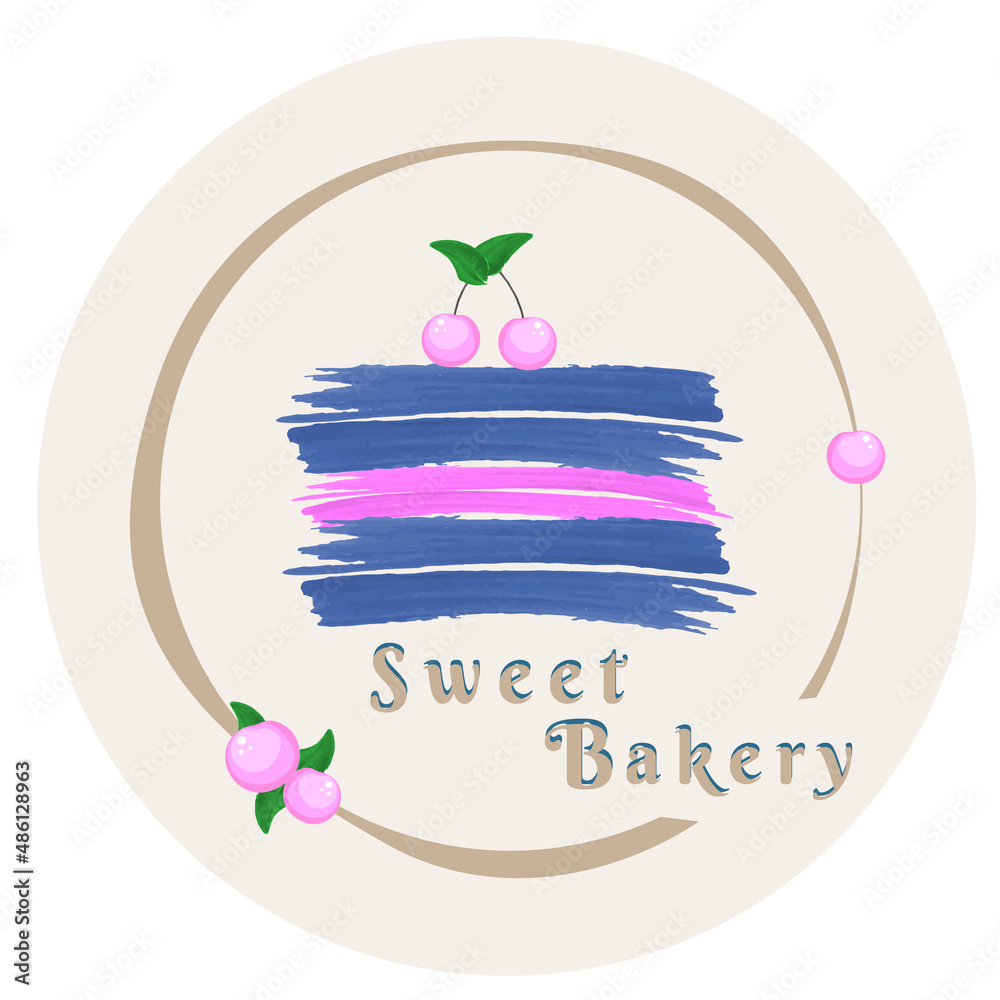 blue sweet bakery logo Stock Vector | Adobe Stock