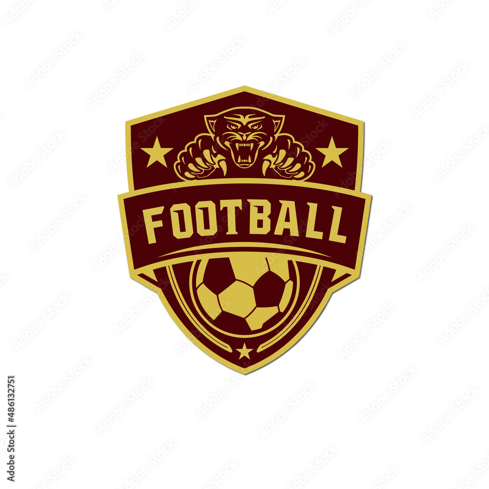 Soccer Logo or football club sign Badge Football logo with shield ...
