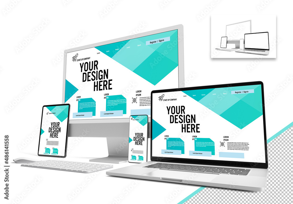 Mock Up of Electronic Device Stock Template | Adobe Stock