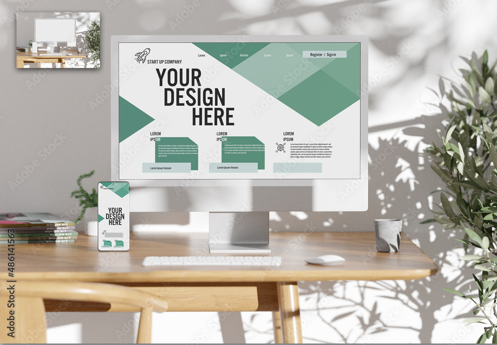 Mock Up of Electronic Device Stock Template | Adobe Stock