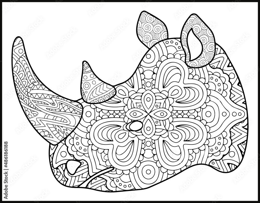 animal face coloring page, face outline, animal mouth coloring Stock ...