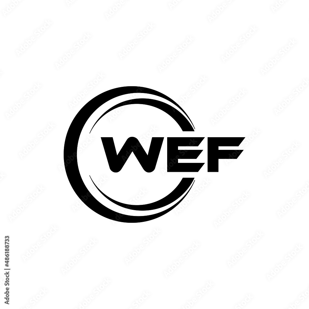 WEF letter logo design with white background in illustrator, vector ...