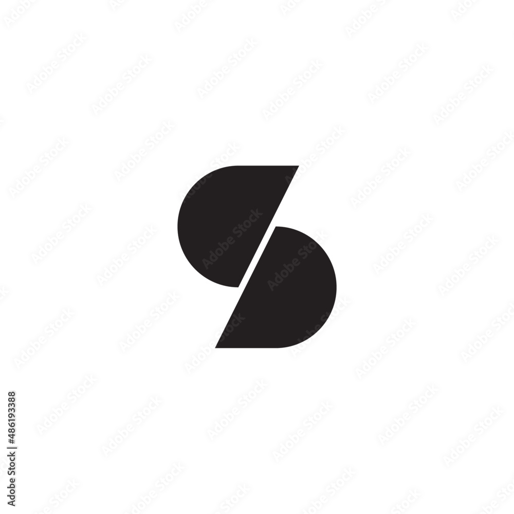 letter S fold simple symbol logo vector Stock Vector | Adobe Stock