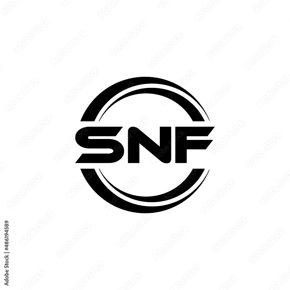 Vecteur Stock SNF letter logo design with white background in ...