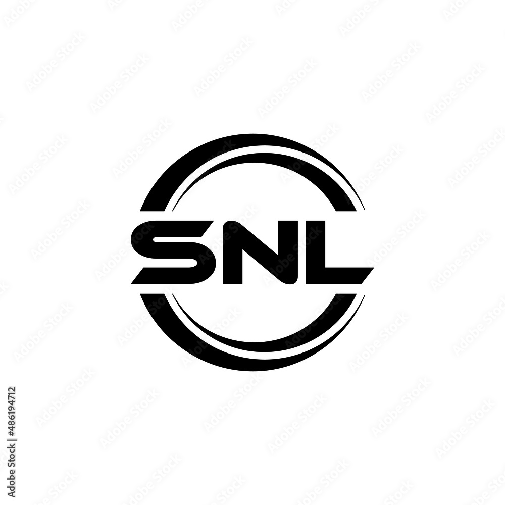 SNL letter logo design with white background in illustrator, vector ...