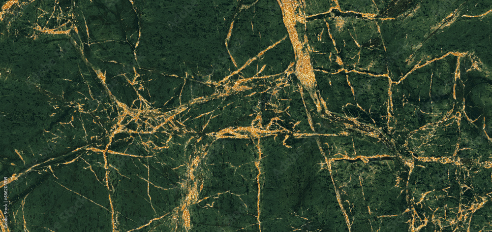 green marble with golden veins. green golden natural texture of marble ...
