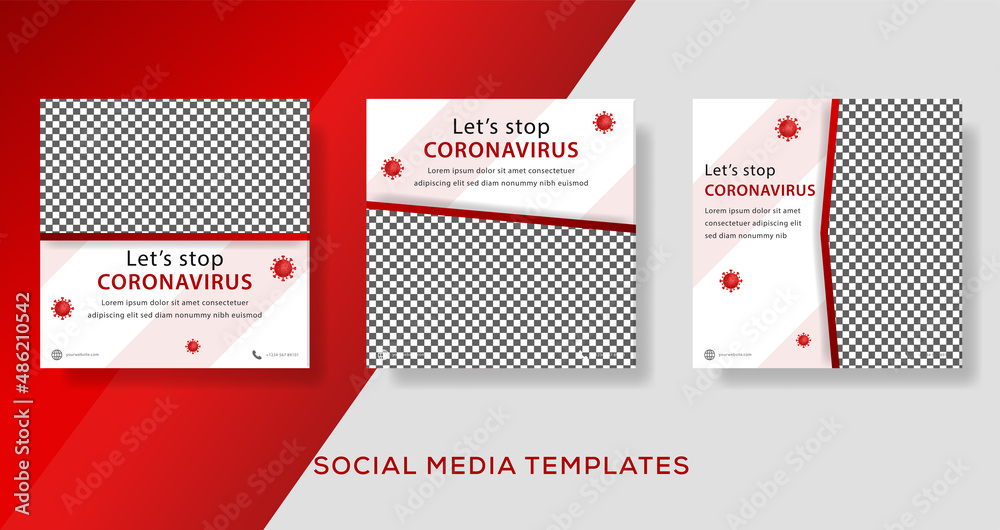 Covid19 protection banner template for social media post. Premium ...