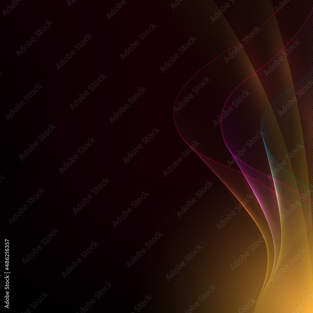 Abstract background of curved lines. Vector illustration of a ...