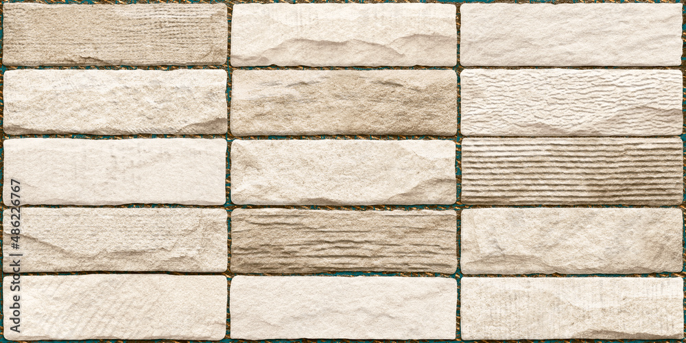 hard matt surface elevation tiles design, digital outdoor brick tiles ...