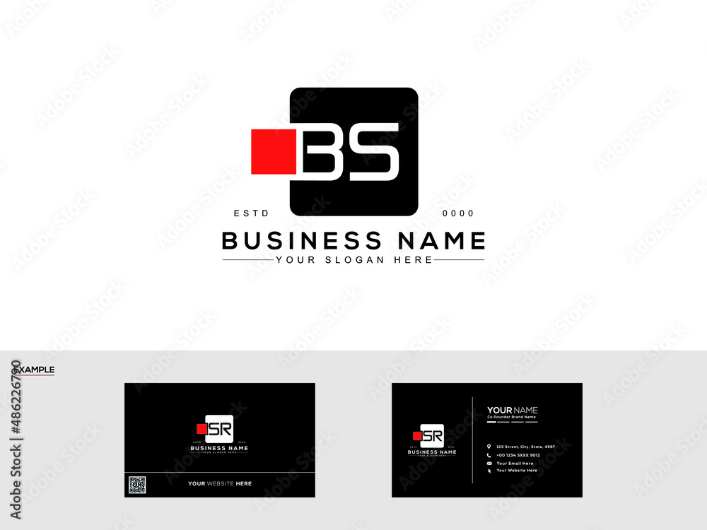 Monogram BS initial logo design vector, letters Bs Logo design for any ...