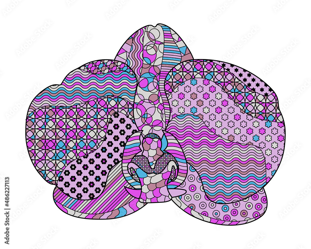 Vector zentangle illustration. Art design from doodles, patterns ...