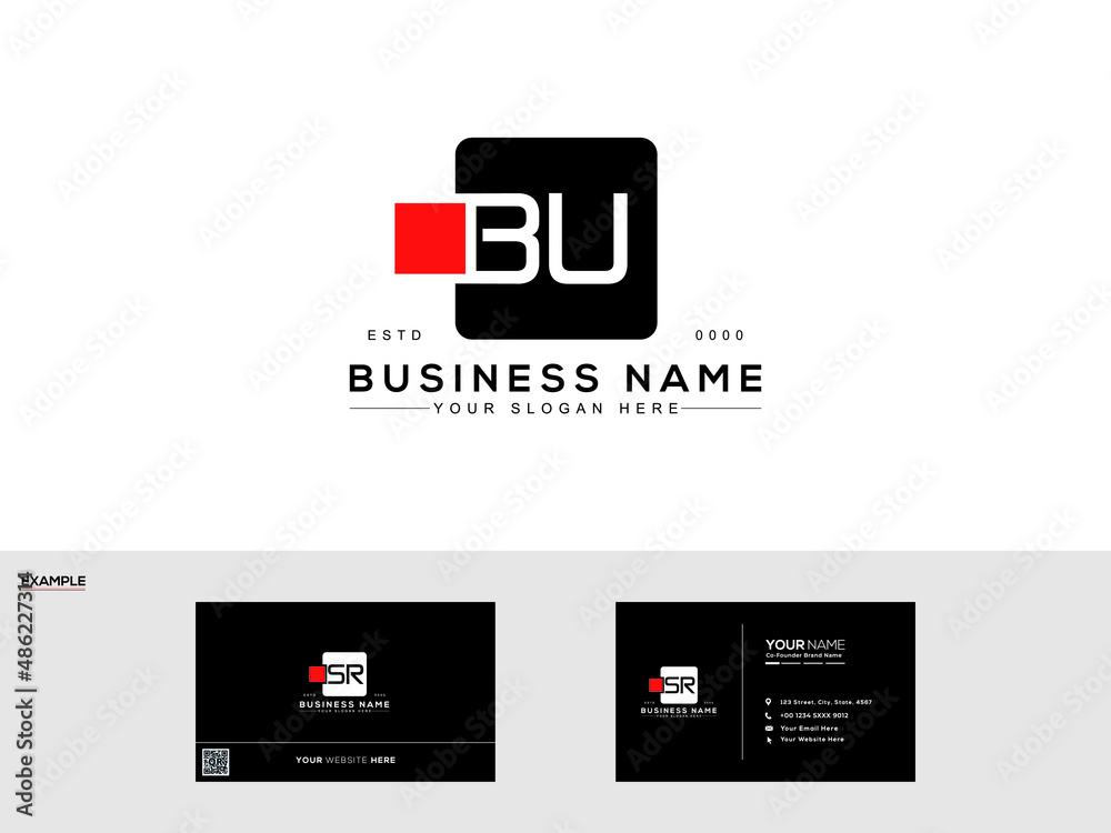 Monogram BU initial logo design vector, letters Bu Logo design for any ...