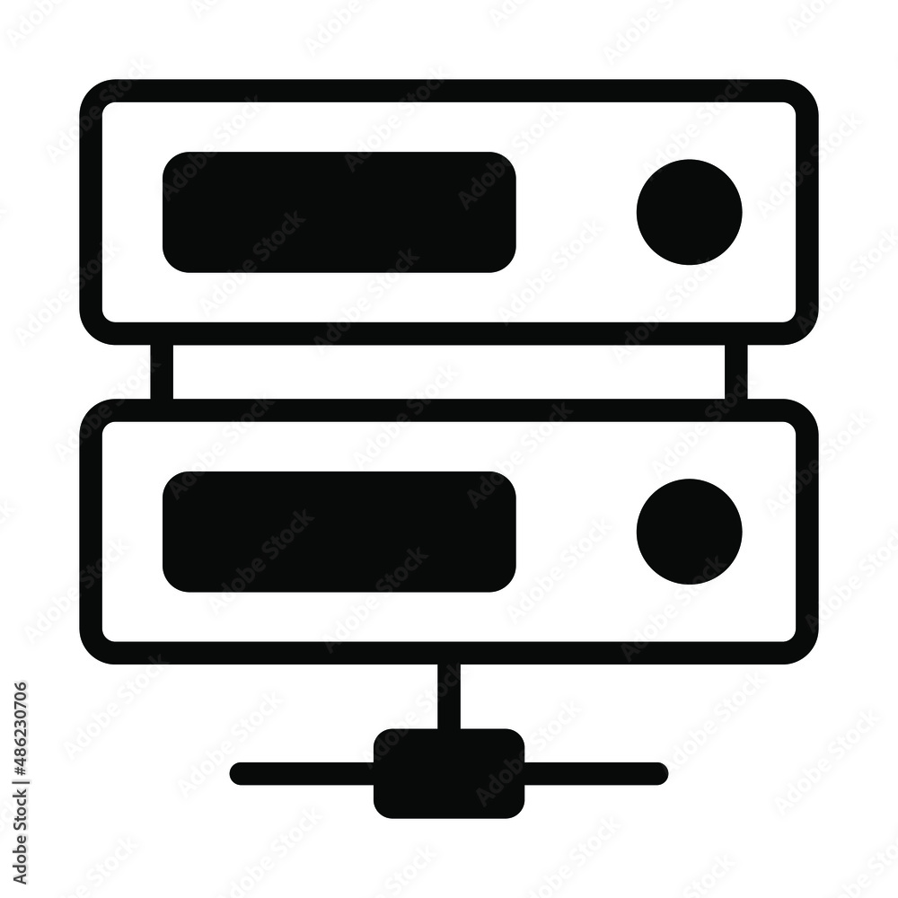 shared server Icon. User interface Vector Illustration, As a Simple ...