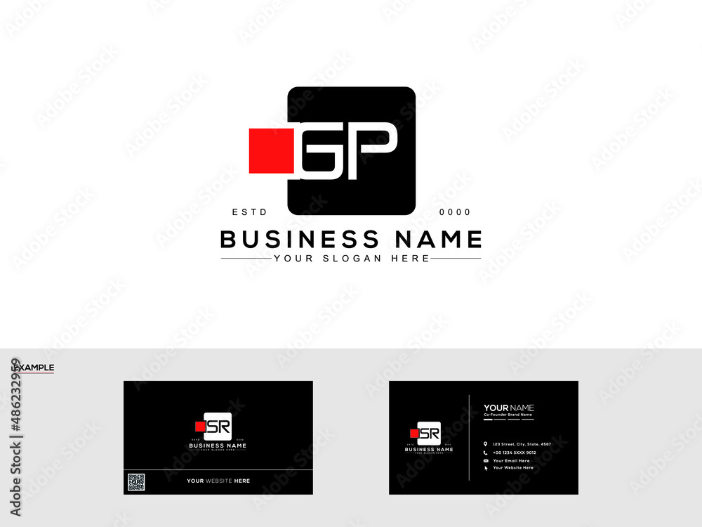 Classic GP Logo, Initial Letter Gp Isolated Letter logo image design ...