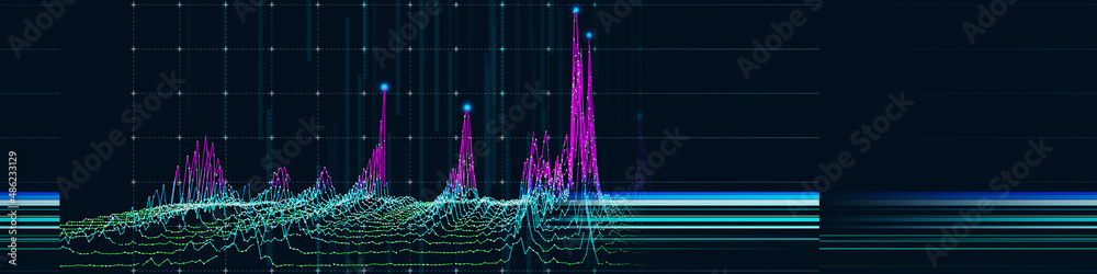 Abstract Background With Lines Noisy Algorithm Grid Connecting Dots On Dark Visual Presentation