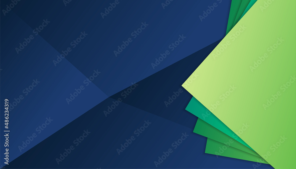 Modern simple 3D colorful blue green abstract background. Design for ...