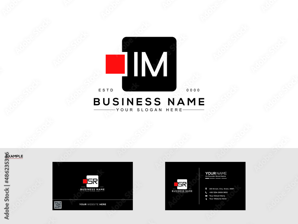 Initial letter IM logo, abstract Im stylish logo with overlap vintage ...