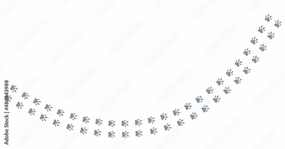 Animal foot print direction point for map. Vector stock illustration ...